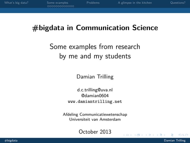 Guestlecture On Bigdata Ppt