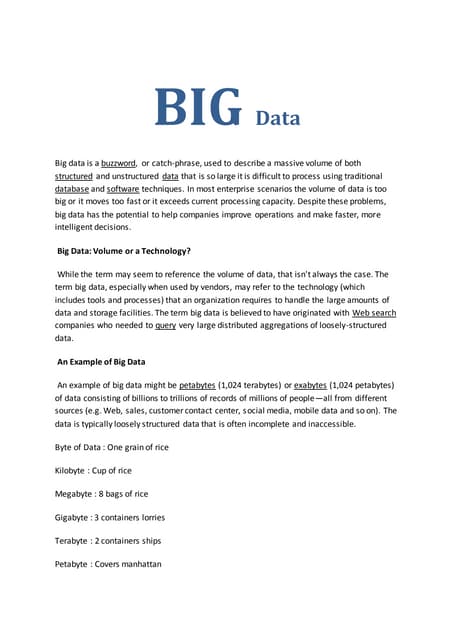 Big Data & Hadoop Data Analysis | PPT