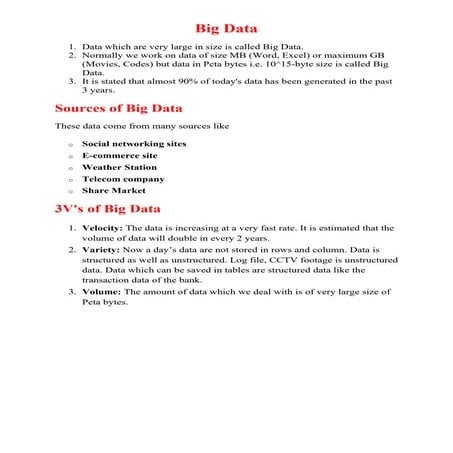 Big data | PDF | Computing | Technology & Computing