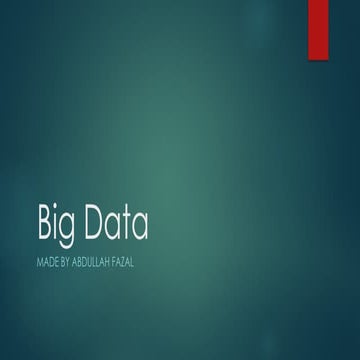 Big data usage and applications in real world | PPTX