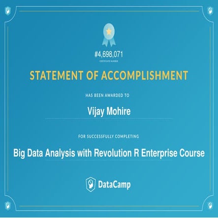 Big Data Analysis with Revolution R Enterprise Course | PDF