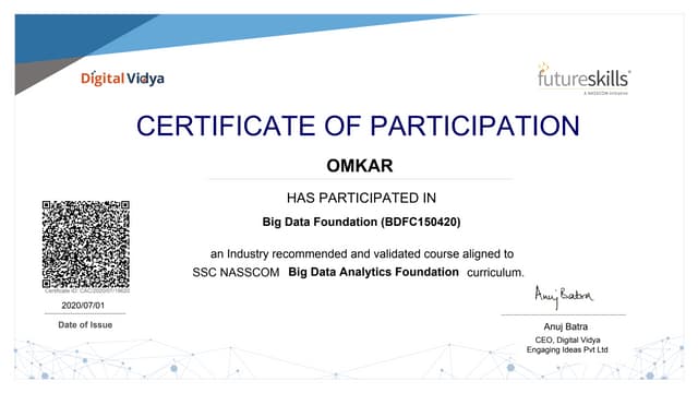 Big Data Analytics By Ssc Nasscom Ppt