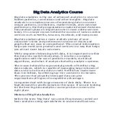 Big data analytics course
