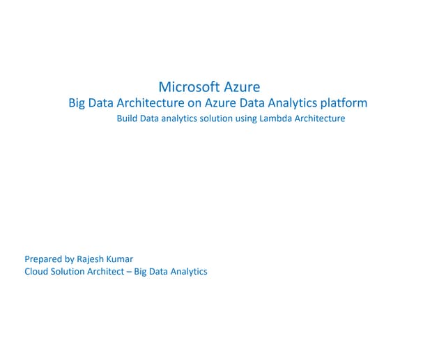 Azure Data Analytics Platform A Reference Architecture Pdf