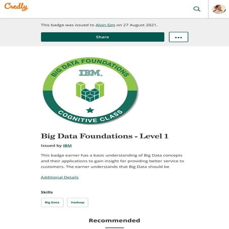 IBM Big Data Foundations - Level 1 | PDF