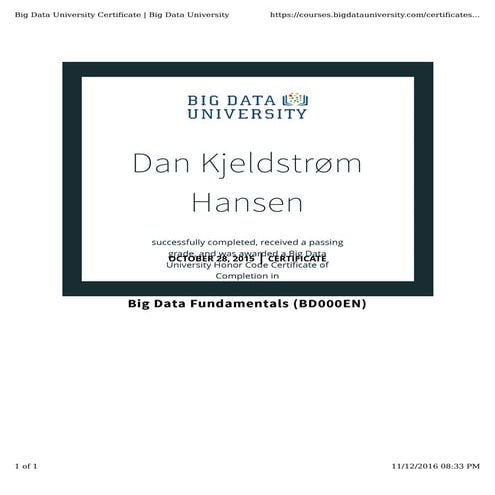 Big data fundamentals | PDF