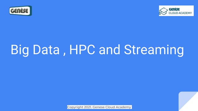 Big Data Hpc And Streaming Ppt