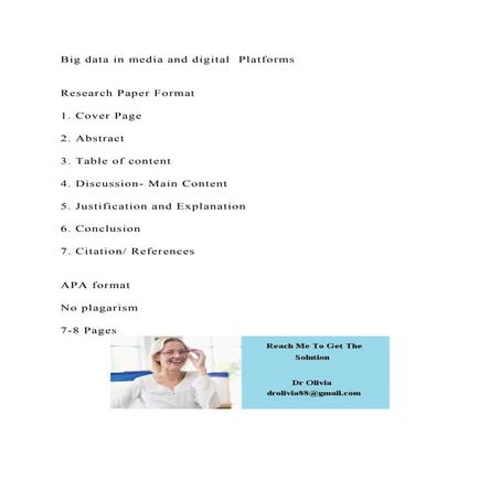 Big data in media and digital PlatformsResearch Paper Format.docx