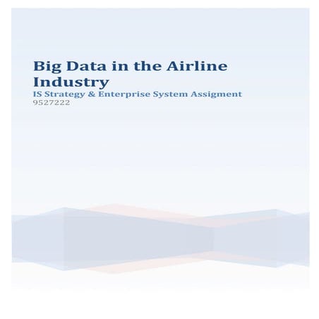 Big data in the airline industry | PDF