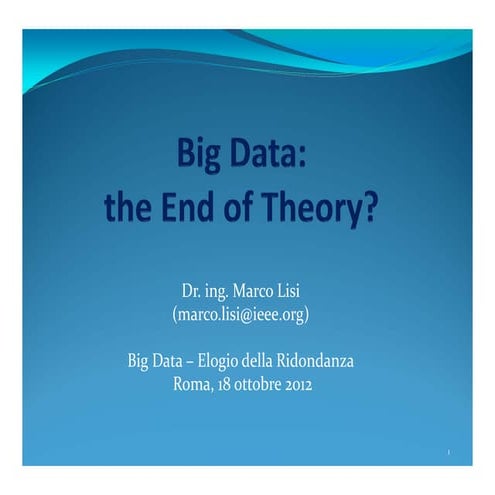 Big data: the End of Theory? | PPT