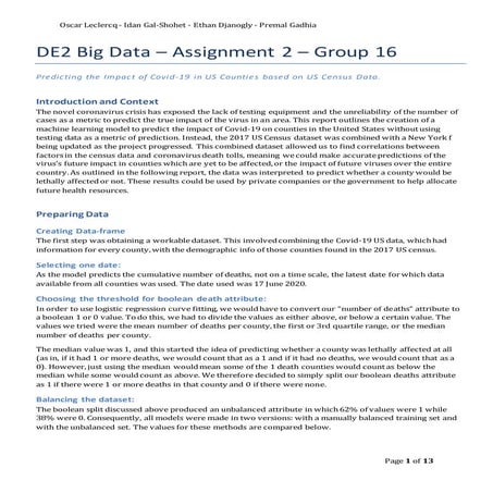 Predicting deaths from COVID-19 using Machine Learning | PDF