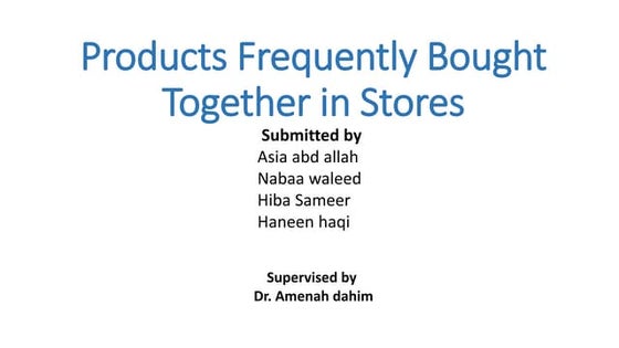Apriori Algorithm Pptx Grocery Shopping Shopping