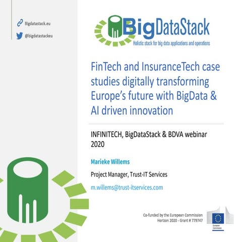 Infinitech, BigDataStack & BDVA webinar 2020 | PPT