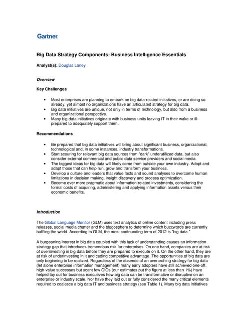 The role of big data in decision making. | PDF