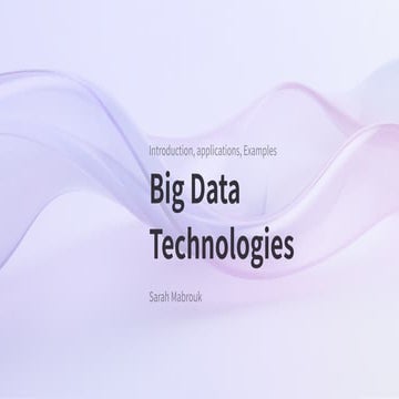Big Data Technologies - introduction - applications - examples | PDF