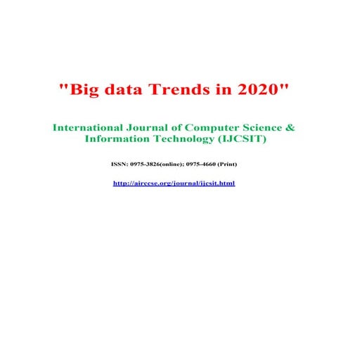 Big data Analytics in Information Technology | PPTX