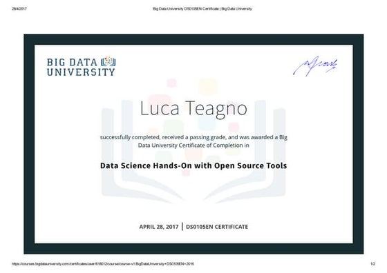 Big data university bd0111 en certificate big data university | PPT