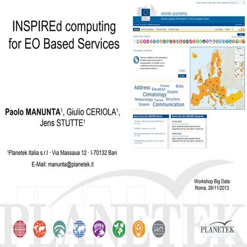 INSPIREd computing for EO Based Services | PPT