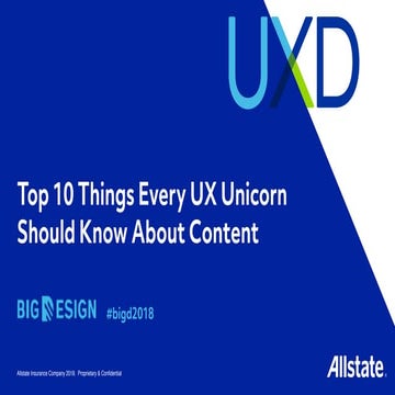 Top 10 Things Every UX Unicorn Should Know About Content | PPT