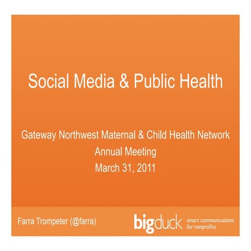Social Media + Public Health | PPT