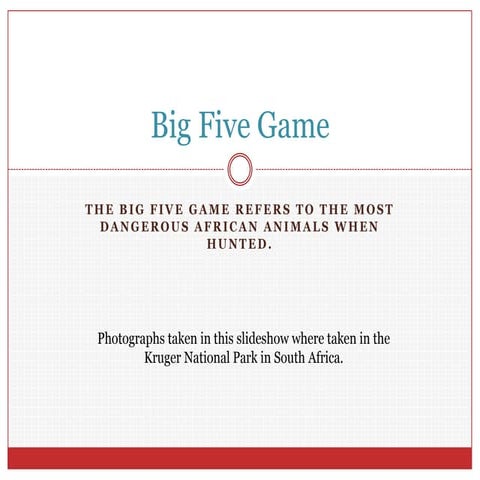 Big Five Game | PPTX