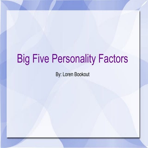 Big five | PPT