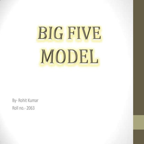 Big five models (2) | PPTX