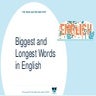 Biggest and Longest Words in English | PPT