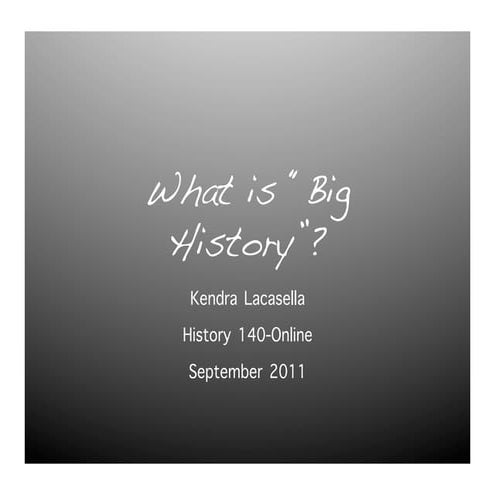 Theme 1- BIG HISTORY | PPT