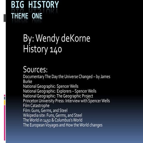 Big history | PPT