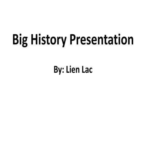 Big history | PPTX