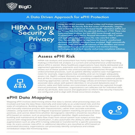 BigID DataSheet: Data Access Intelligence