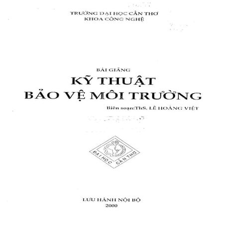 Bài giảng kỹ thuật bảo vệ môi trường.pdf