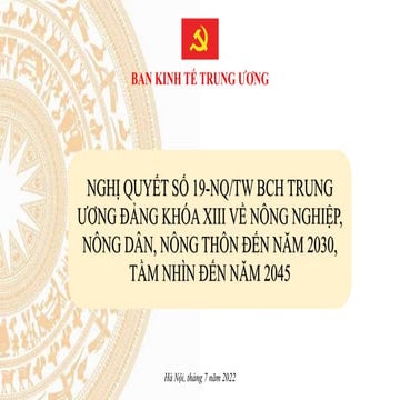 BÀi GiẢng Nq 19 NÔng NghiỆp NÔng DÂn NÔng ThÔn Tb Kt TƯ Pptx