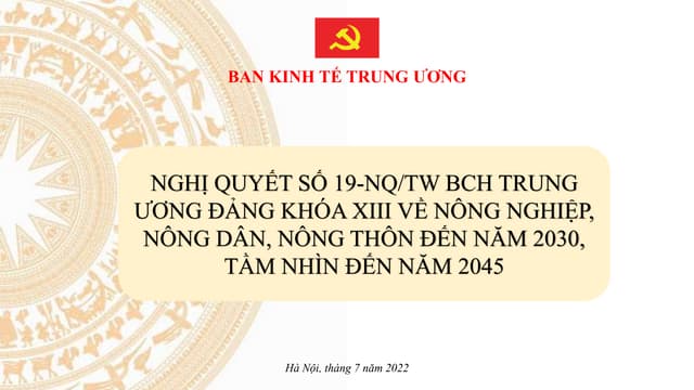 BÀi GiẢng Nq 19 NÔng NghiỆp NÔng DÂn NÔng ThÔn Tb Kt TƯ Pptx