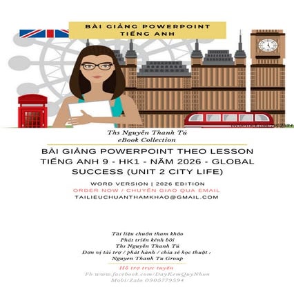 BÀI GIẢNG POWERPOINT THEO LESSON TIẾNG ANH 9 - HK1 - NĂM 2026 - GLOBAL ...