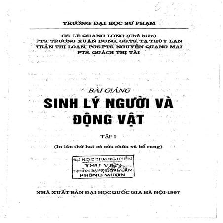 Bài giảng sinh lý người và động vật - Lê Quang Long.pdf