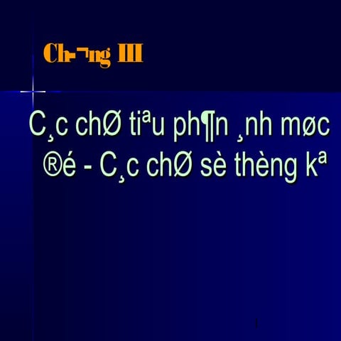 Bài giảng thống kê (chương iii) | PPT