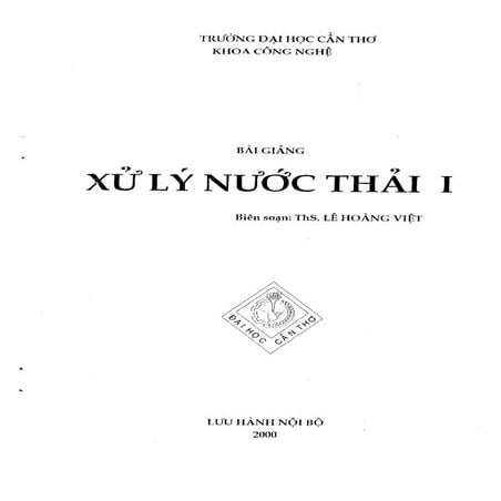 Bài giảng xử lý nước thải I Trường Đại học Cần Thơ.pdf