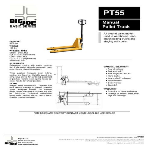 Big Joe Basic Series | PDF