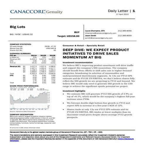 Big lots Research | PDF