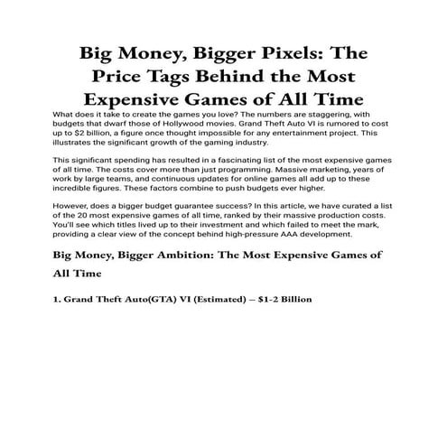 Big Money, Bigger Pixels_ The Price Tags Behind the Most Expensive ...