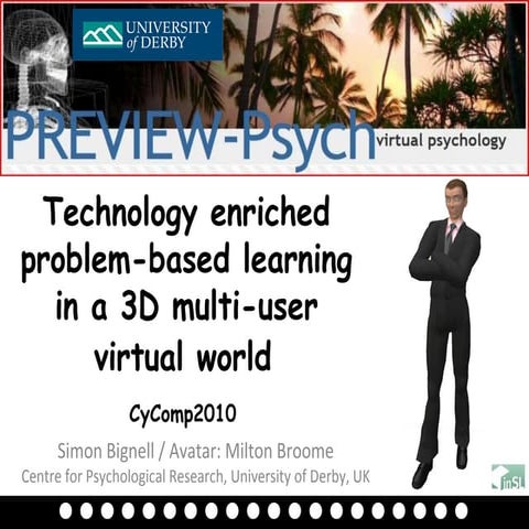 Psychology learning and teaching in virtual worlds: the PREVIEW-Psych ...