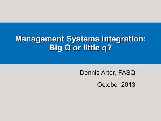 (5) integrated management system (ims) | PPTX