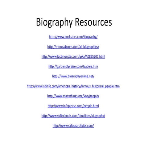 Biographies Pptx