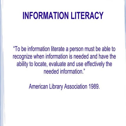 BIG 6 Information Literacy Model | PPTX