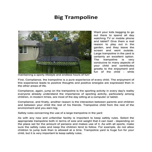 21 trampoline safety tips checking list | PDF
