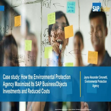 How the Environmental Protection Agency Maximized its SAP ...