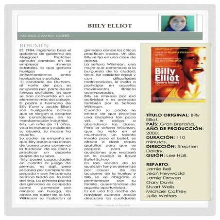 Preguntas para alumnos billy elliot | DOC