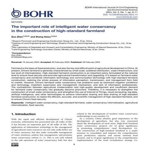 The important role of intelligent water conservancy in the construction ...